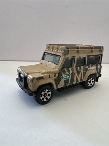 Land Rover Defender 110 Tan Camo Matchbox 1997 Jungle Explorer | eBay