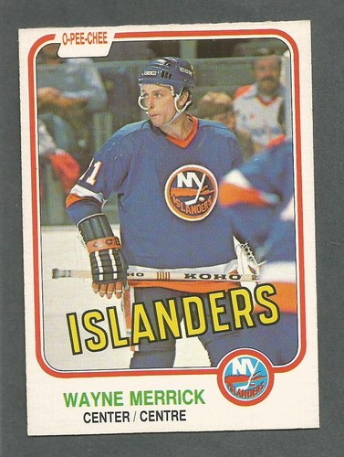 1981-82 OPC O-Pee-Chee Hockey Wayne Merrick #216 New York Islanders NM ...