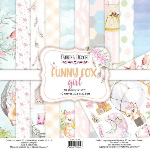 Fox Scrapbook Paper