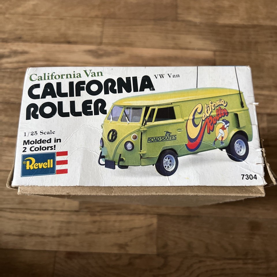 REVELL "CALIFORNIA ROLLER" VOLKSWAGEN VW VAN 1/25 UNBUILT MODEL KIT ...