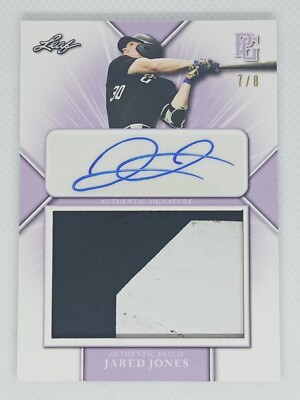 2021 LEAF PERFECT GAME JARED JONES PATCH AUTO 7/8 | eBay