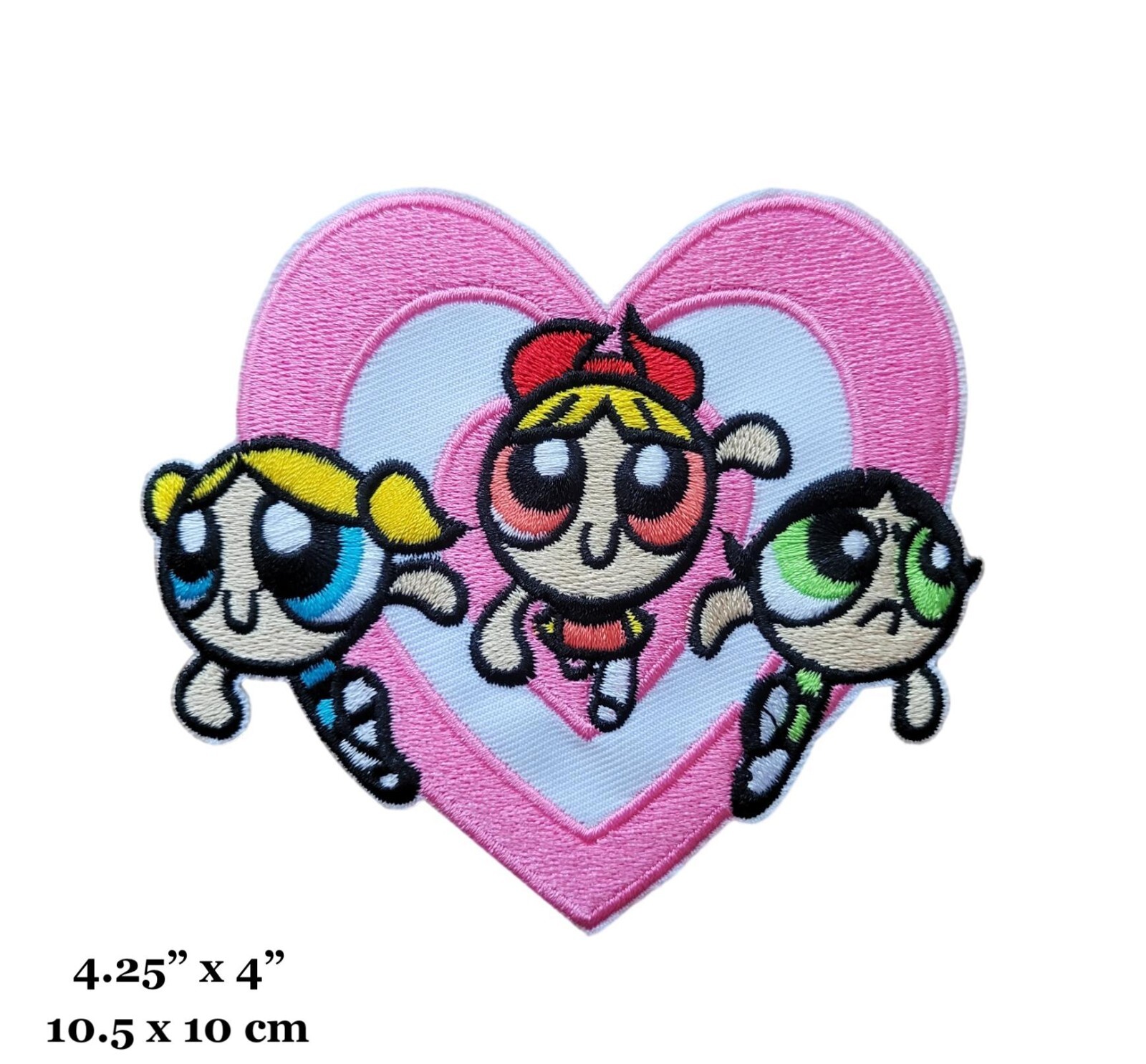Powerpuff Girls Bubbles Blossom Buttercup Heart Embroidered Iron On ...