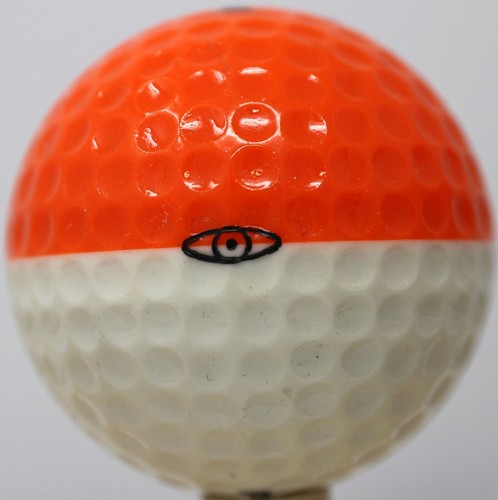 Vintage PING 1 Eye 2 Golf Ball Two Tone Orange And White | eBay
