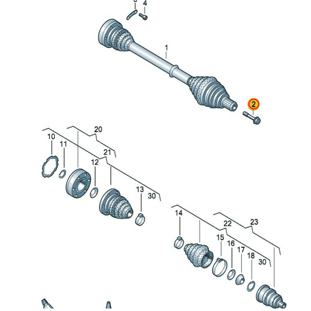 Front Hub Wheel Bearing Axle Bolt WHT005437 Fit For VW Jetta AUDI A1 A3 ...