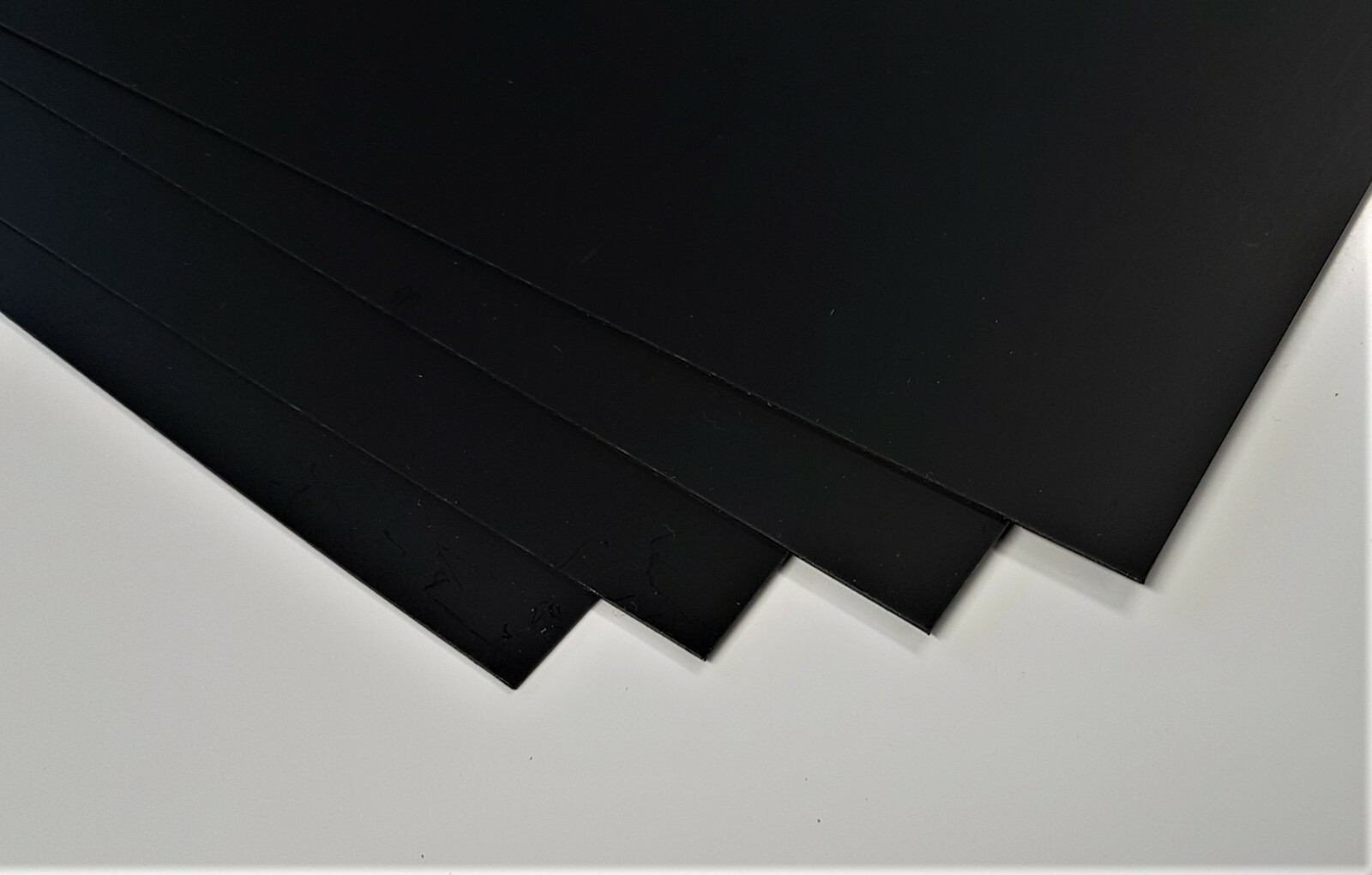 Black Polystyrene Sheets High Impact Matt Plasticard A5 A4 A3, 0.5 0.75 ...
