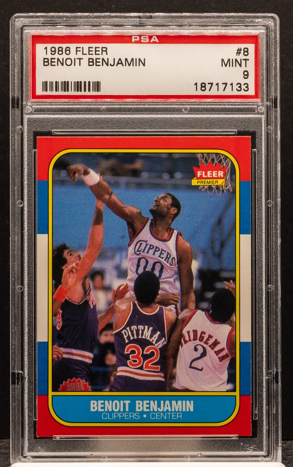 18717133 Benoit Benjamin 1986 Fleer 8 PSA 9 Clippers | eBay