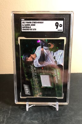 2017 Panini Cyber Monday Aaron Judge Materials 03/25 Ice SGC 9 Pop 1 ...