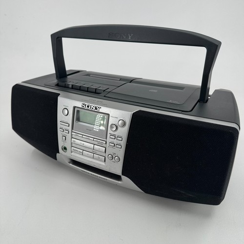 Sony Model CFD-S28 Black Silver CD Radio Cassette Corder Portable ...