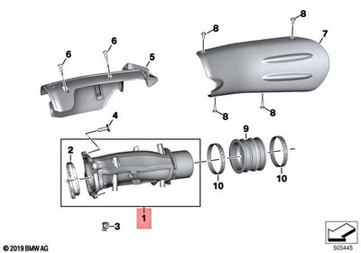 Genuine BMW K34 K35 0L13 0L33 0L23 0L43 SUCTION TUBE RIGHT 11611540354 ...