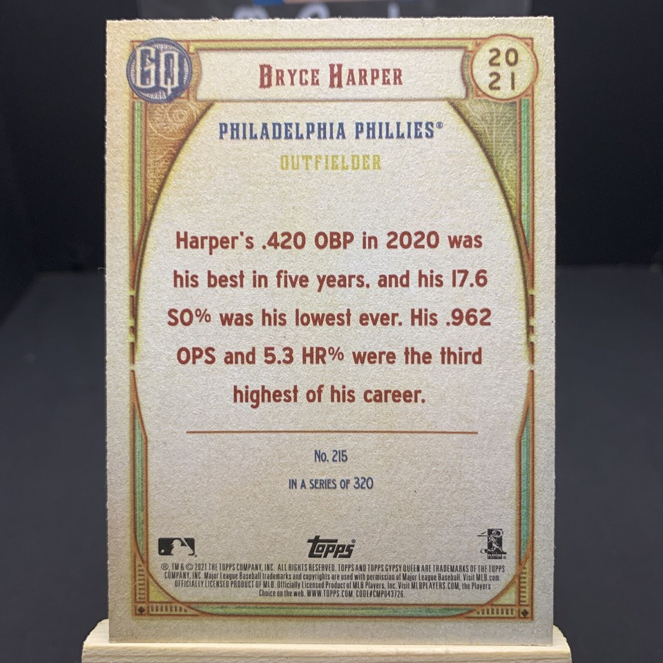 2021 Topps Gypsy Queen Bryce Harper #215 Philadelphia Phillies | eBay