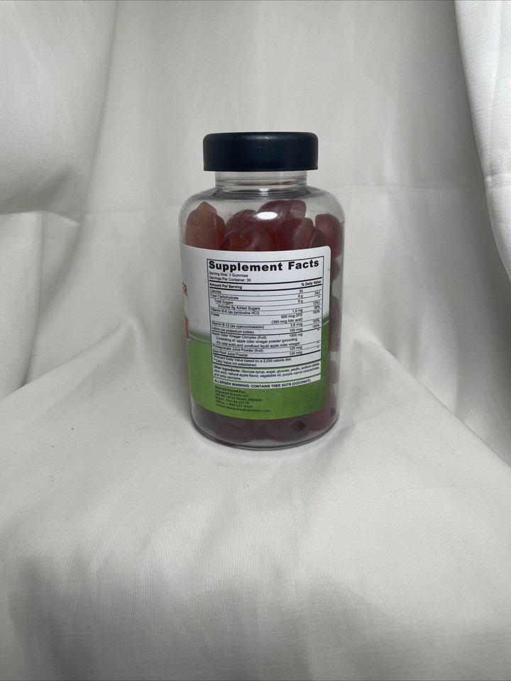 aSquared Nutrition Apple Cider Vinegar Gummies - 1500mg with The Mother ...