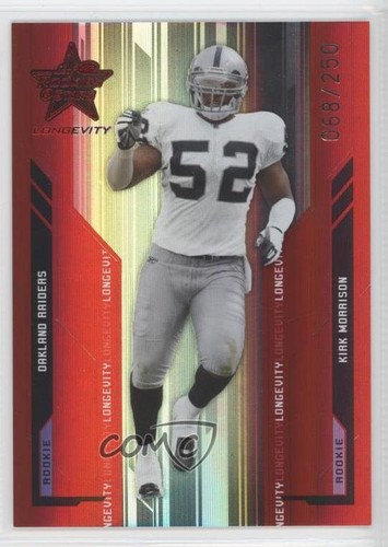 2005 Leaf Rookies & Stars Longevity Rookie Ruby 68/250 Kirk Morrison ...
