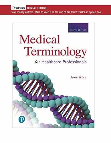 Medical Terminology for Health Care - Paperback, by Jane Rice - Very ...