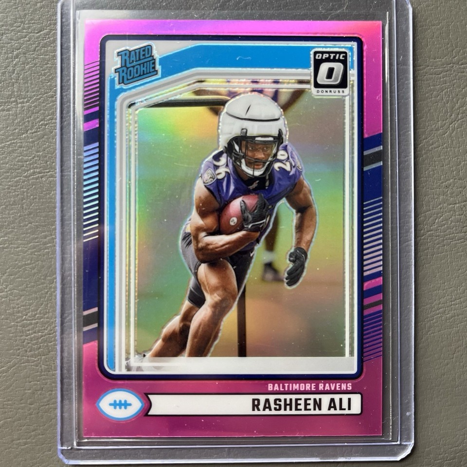 Rasheen Ali Pink Rated Rookie Optic 2024 Panini Donruss Baltimore ...