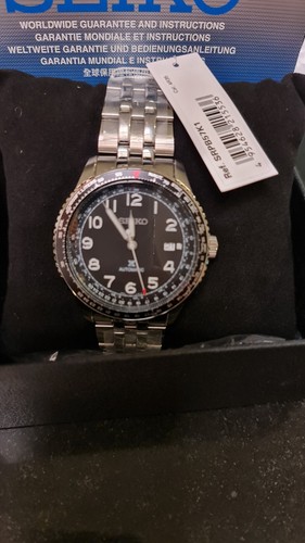 SEIKO PROSPEX SRPB57 Sky NaviTimer Pilot Aviator Watch 4R35 Steel ...