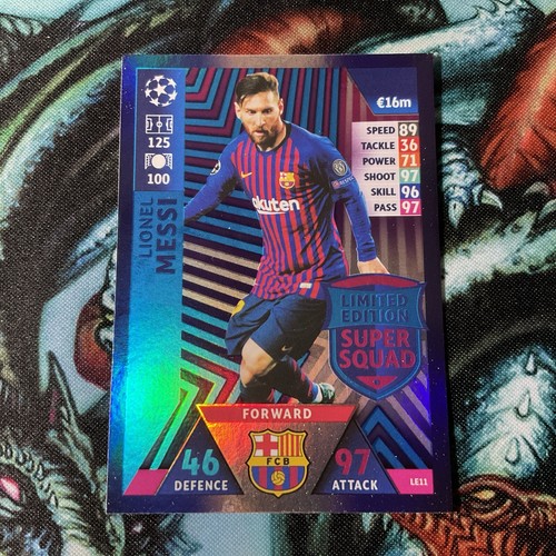 2018-19 Topps Match Attax UEFA Limited Edition Super Squad Lionel Messi ...