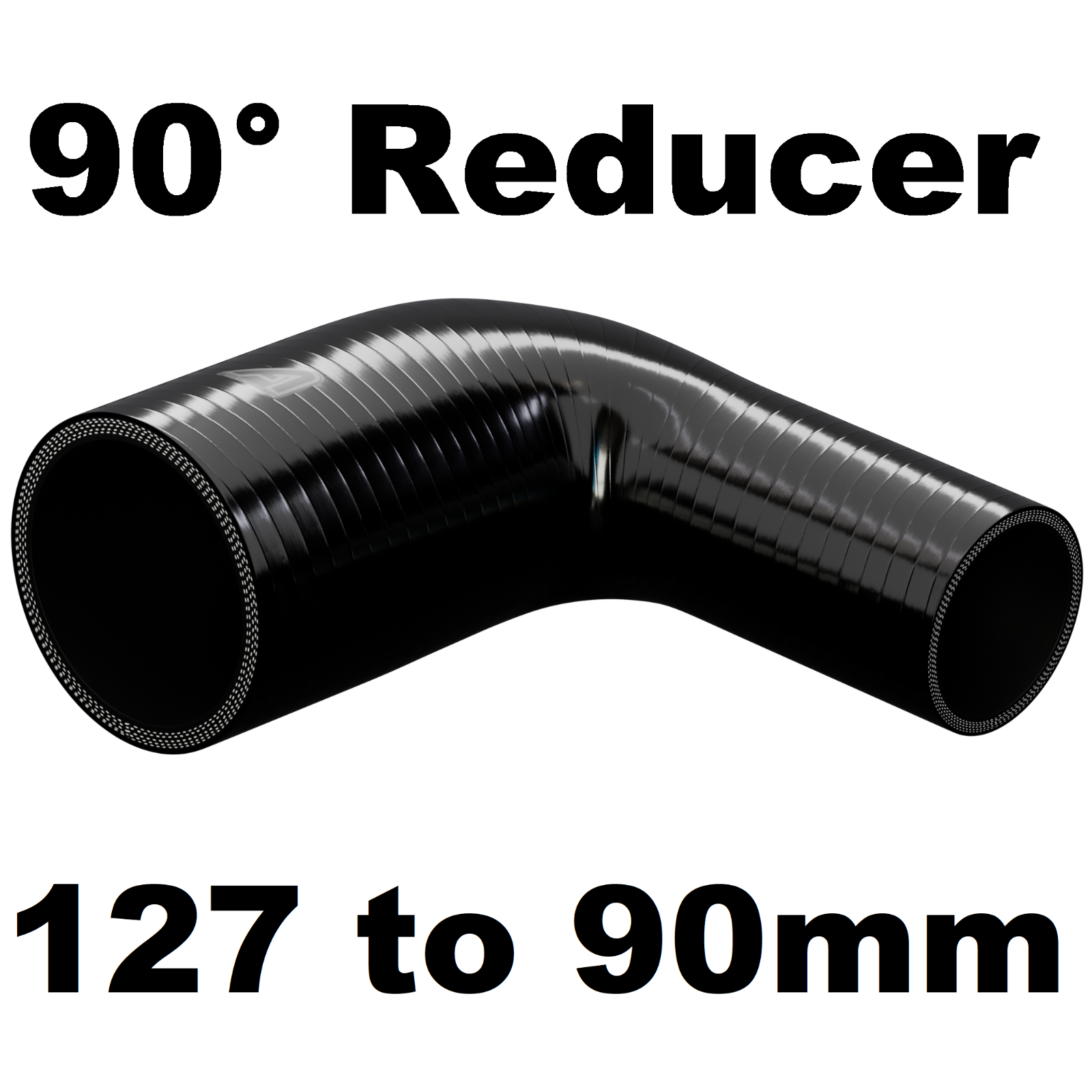 Black 90 Degree Elbow Reducing Silicone Hose - Reduction Pipe Tube ...