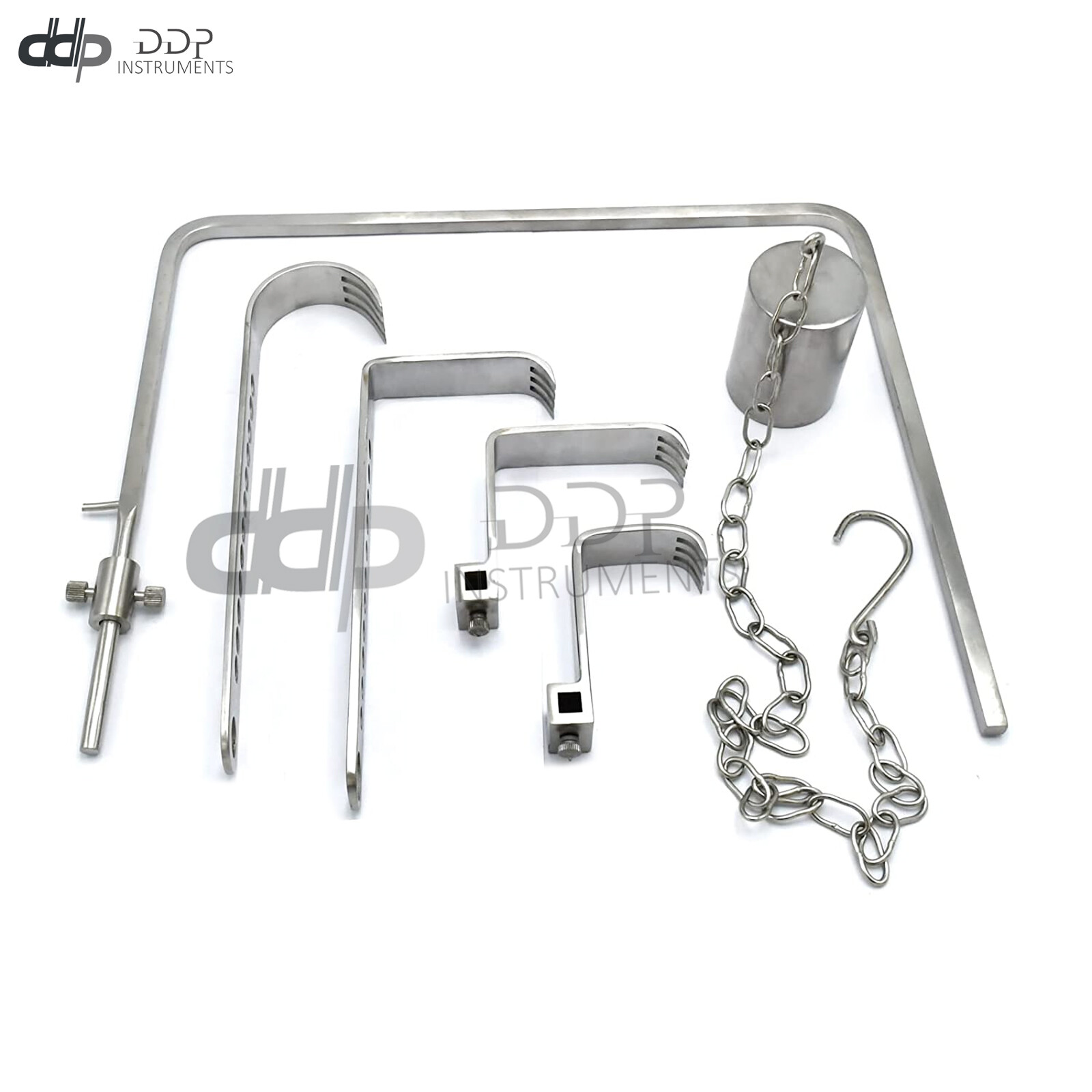 Charnley Hip Retractor Complete w/ 4 Blades, Weight and Chain Surgical ...