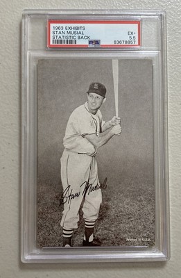 1963 Exhibits Stan Musial Red Statistics Back PSA 5.5 EX+ | eBay