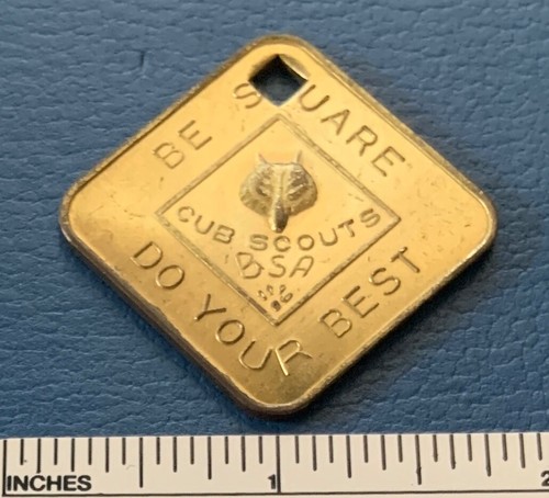 Vintage CUB SCOUTS Be Square Do Your Best Challenge COIN TOKEN BSA ...