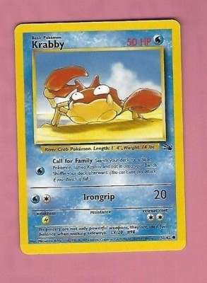 POKEMON KRABBY CARD FREE SHIPPING | eBay