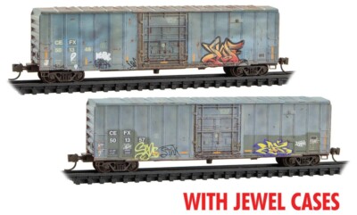 Micro Trains N Scale ~ 50' Rib Side Box Car Weathered 2-Pack ~ CIT ...