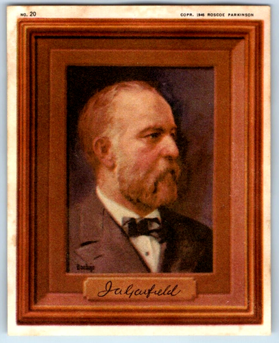 1946 James Garfield Kellogg Portraits of Presidents Cereal Card F273-21 ...
