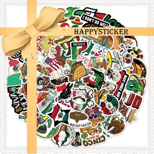 50pcs Mexican Style 1 Taco Stickers Vinyl Decal Waterproof Skateboard ...