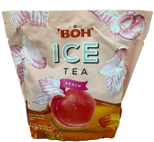 Boh Ice Tea Instant Mix Peach Flavour Vitamin C Less Sugar 20s x 14.5g ...