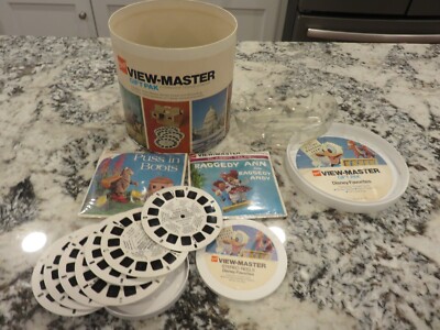 VTG GAF VIEW-MASTER Gift Pak Disney Favorites w/ Orig. Canister 7 Reels ...
