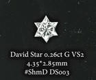 Star Of David Diamond 0.26Ct G VS2 Natural Loose Davidstar Engagement ...