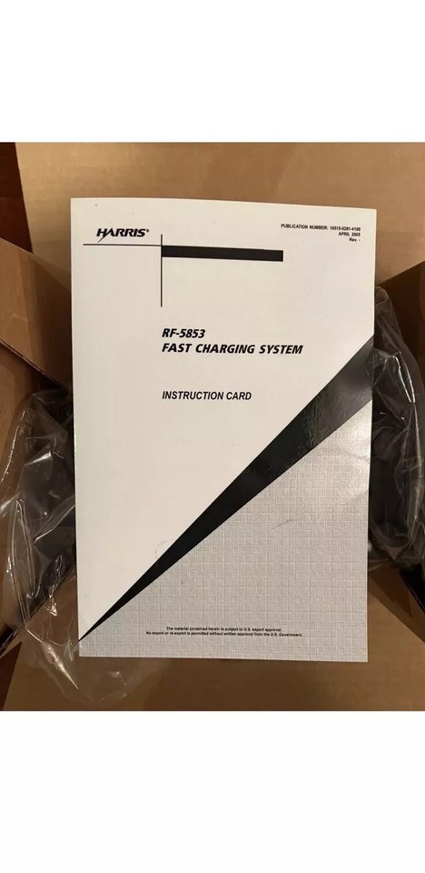 HARRIS MILITARY RADIO BATTERY CHARGER RF-5853-CH001 FAST CHARGING Li ...