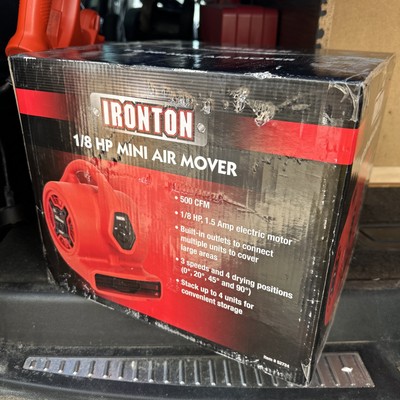 Ironton 1/8 HP Mini Air Mover/Dryer with Built-in Outlet - 500 CFM | eBay