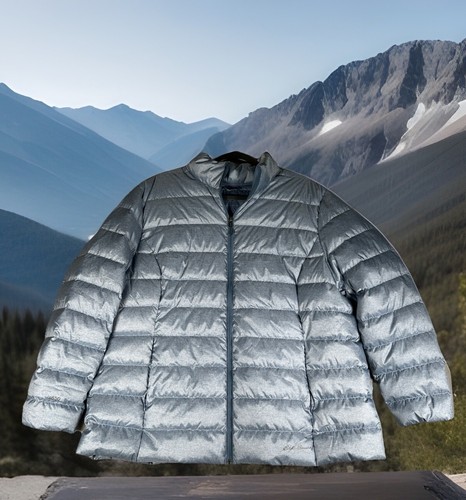 Eddie Bauer Down Jacket Womens 2X Puffer Coat Cirrus Blue Full Zip 650 ...