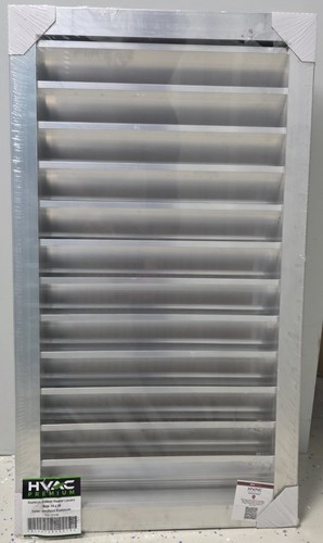 HVAC Premium 14"W x 26"H Aluminum Exterior Gable Louver Vent for Walls ...