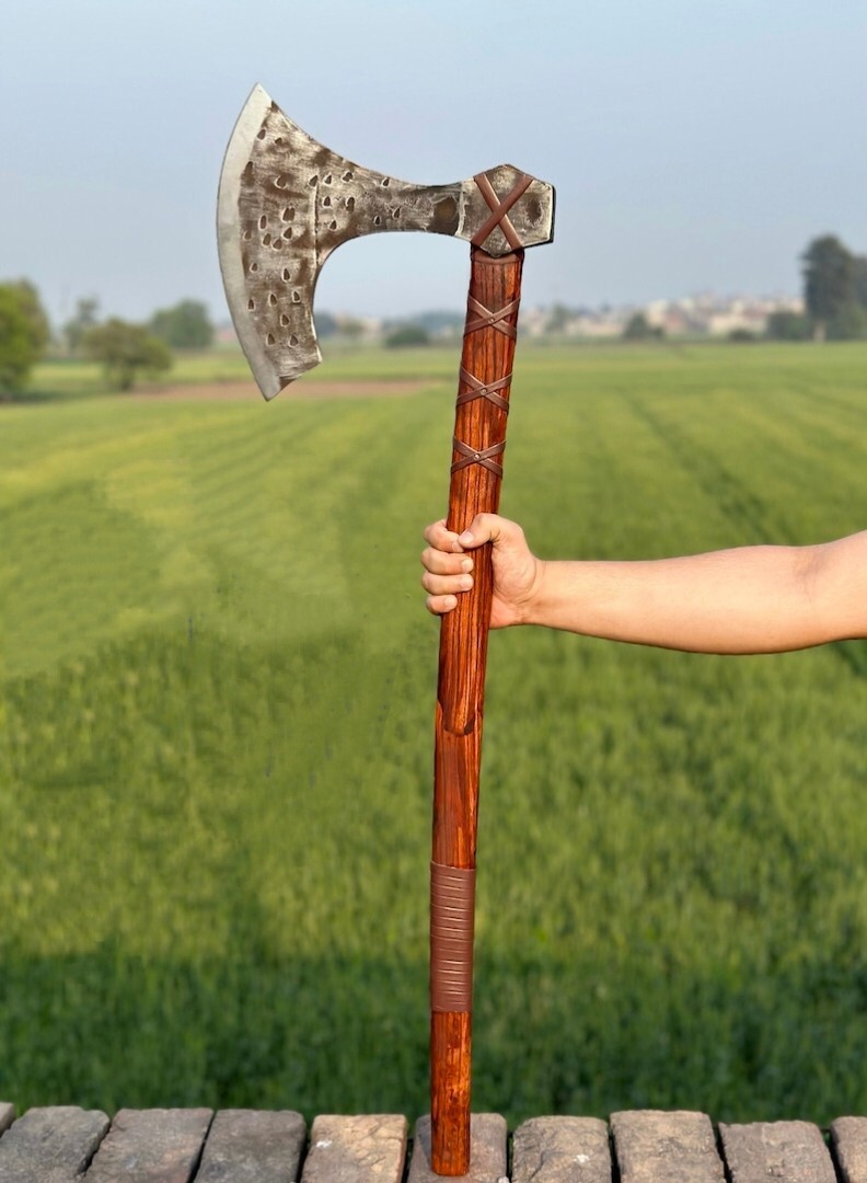 Viking Big Axe, Rosewood Handle, Beautifully Handmade , God of War ...