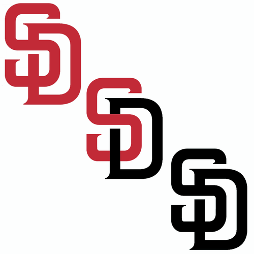 San Diego Padres SDSU Colors SD Logo Decal Sticker | eBay