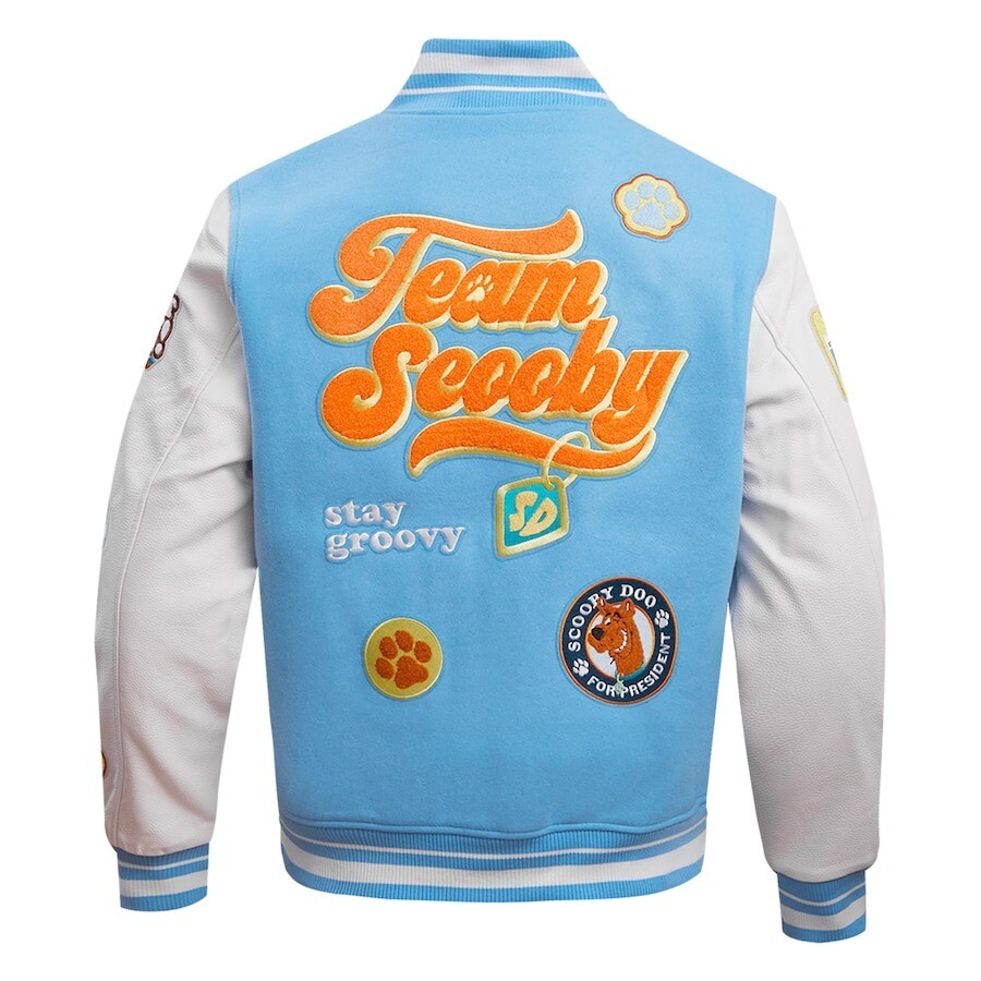 Freeze Max Scooby-Doo Blue Team Scooby Doo Full-Zip Varsity Jacket Size ...