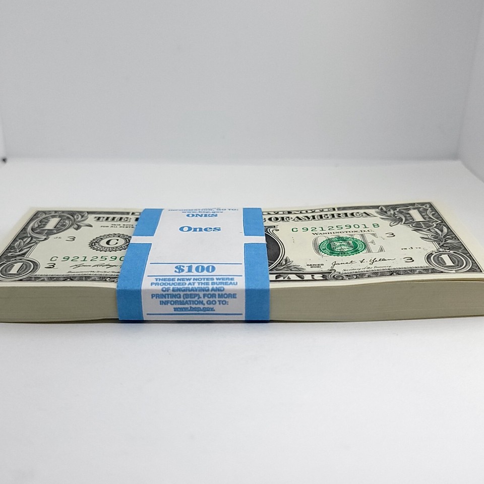 Third Print Shift Error BEP Strap One Dollar Bill C92129XXB All Low ...