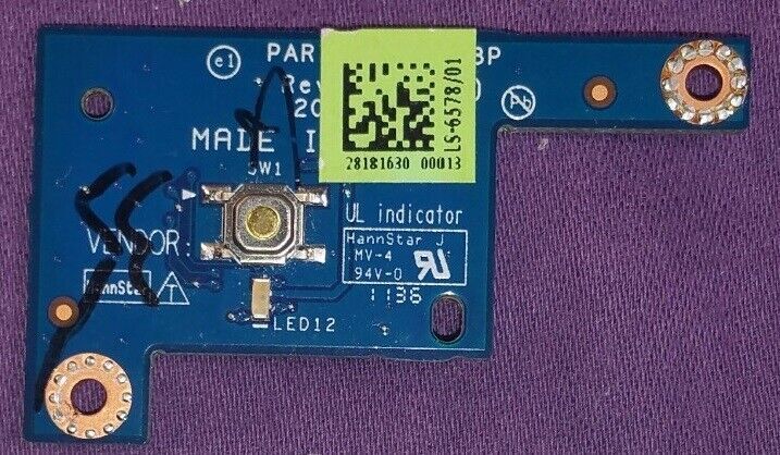 Dell Alienware M18X Laptop Power Button Board LS-6578P | eBay