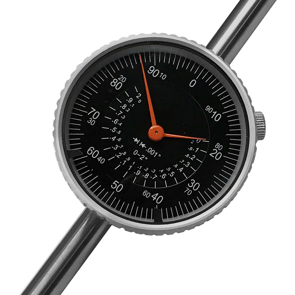 Lug Back Travel Dial Indicator Lathe Black 0-2'' Dial Indicator .001 ...