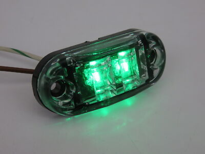 Weldon 9186-1501-50 1-1/8" x 2-5/8" Green LED Utility Side Marker Light ...