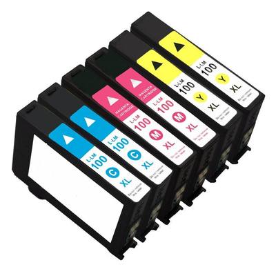 6Pk 100XL C/M/Y Ink Cartridge FOR Lexmark Impact S301 S305 S405 S505 ...