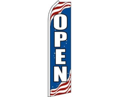 Open USA Patriotic Swooper Super Feather Advertising Marketing Flag | eBay