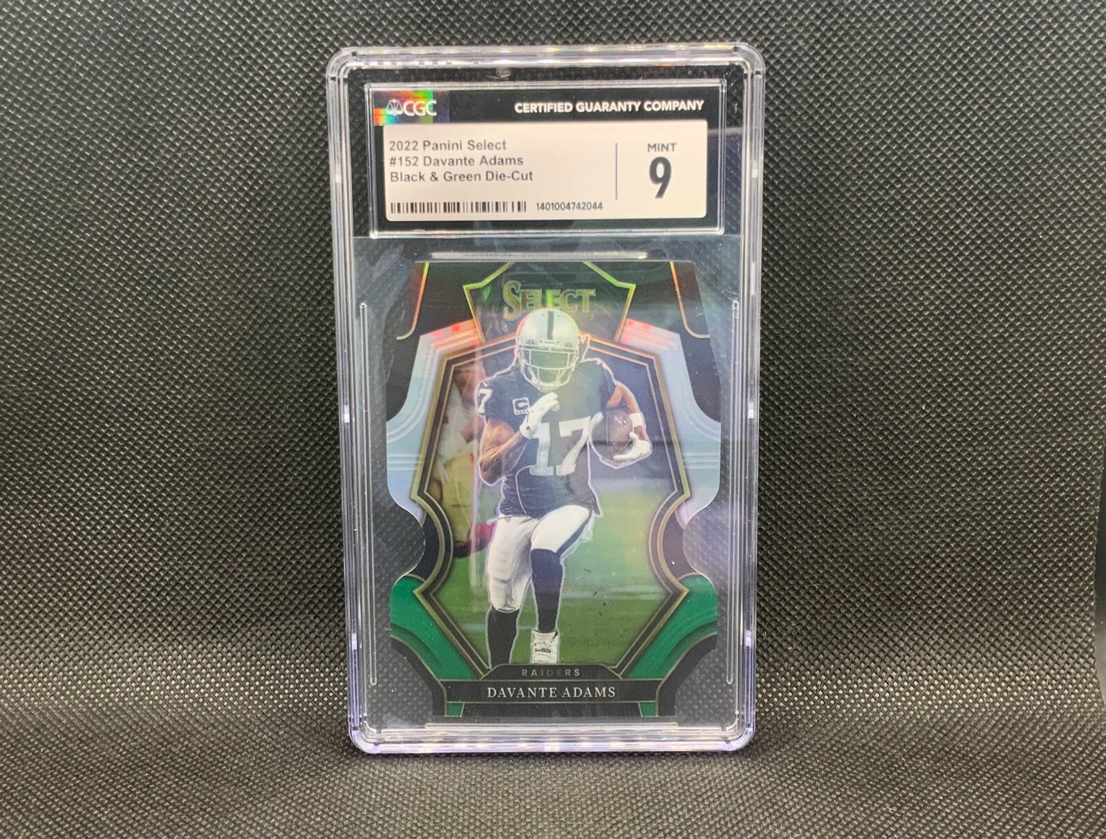 2022 Select DAVANTE ADAMS Black Green Die Cut Premier Level #152 Mint 9 ...