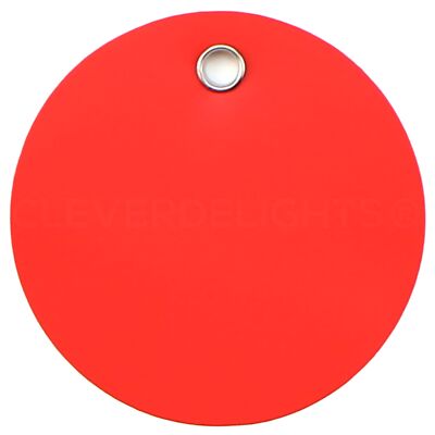 Red Plastic Tags - 2" Round - 100 Pack - Waterproof and Tear-Resistant ...