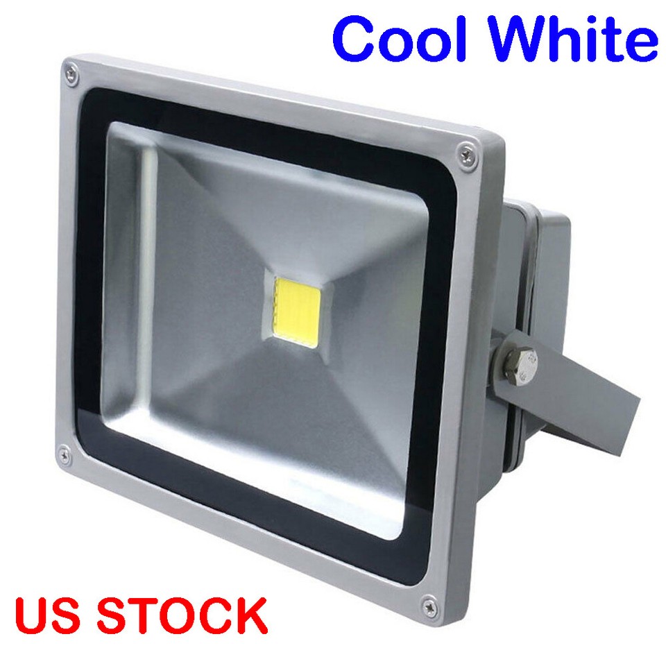 4Pcs 50W 12V LED Flood Light Cool White Outdoor Landscape Spot Lamp ...