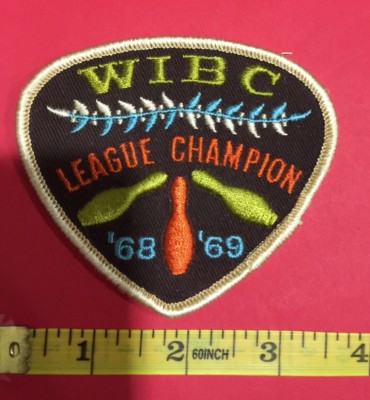 Vintage Women Bowlers WIBC LEAGUE CHAMPIONS 1968-1969 Bowling Patch ...