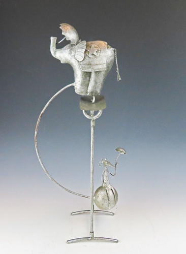 Vintage Skyhook Metal Balance Toy "Balancing Act" Circus Elephant ...