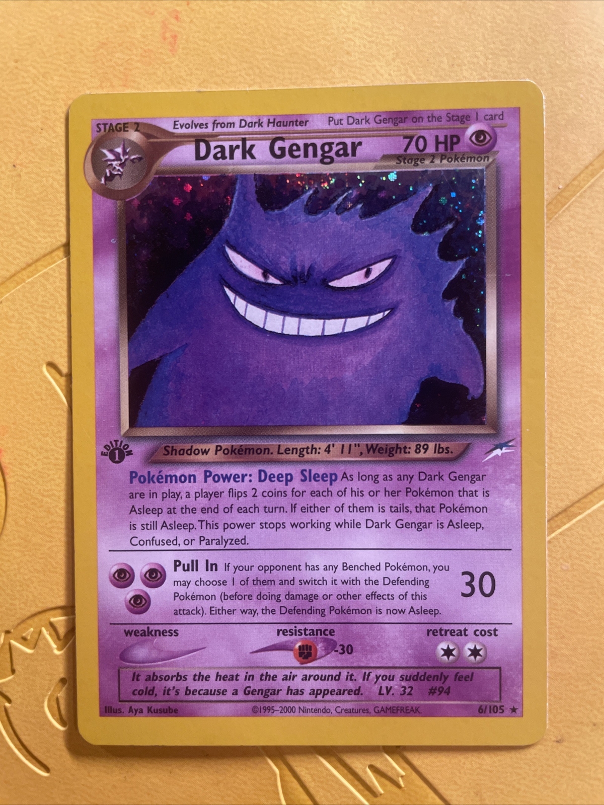 Dark Gengar 1st edition HOLO 6/105 Neo Destiny LP | eBay